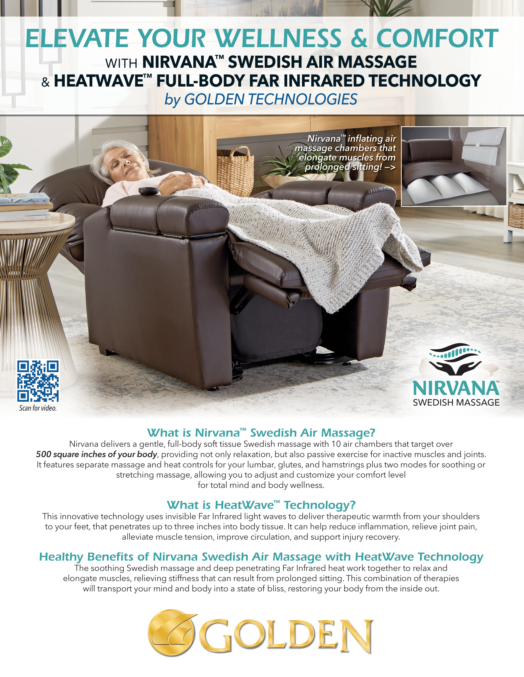 Nirvana Swedish Air Massage - Golden Technologies